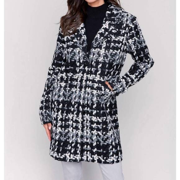 CHARLIE B | Jackets & Coats | New Charlie B Straight Cut Plaid Coat In ...